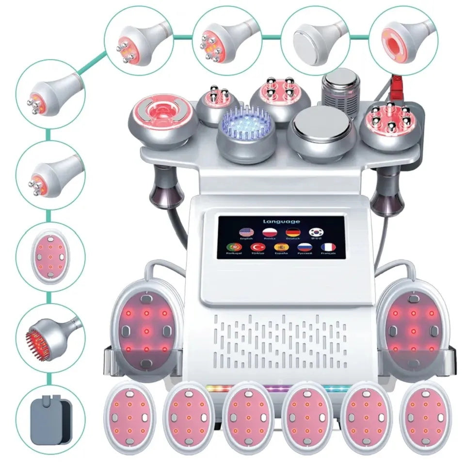 9in1 80K Radio-frequency Ultrasonic Cavitation Machine with EMS Laser ...