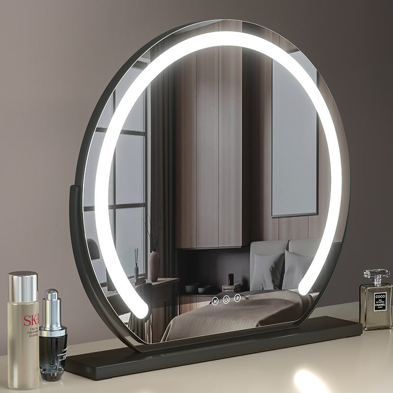Round Makeup Vanity Mirror 24"/60cm Large for Dressing Table, LED Stri ...